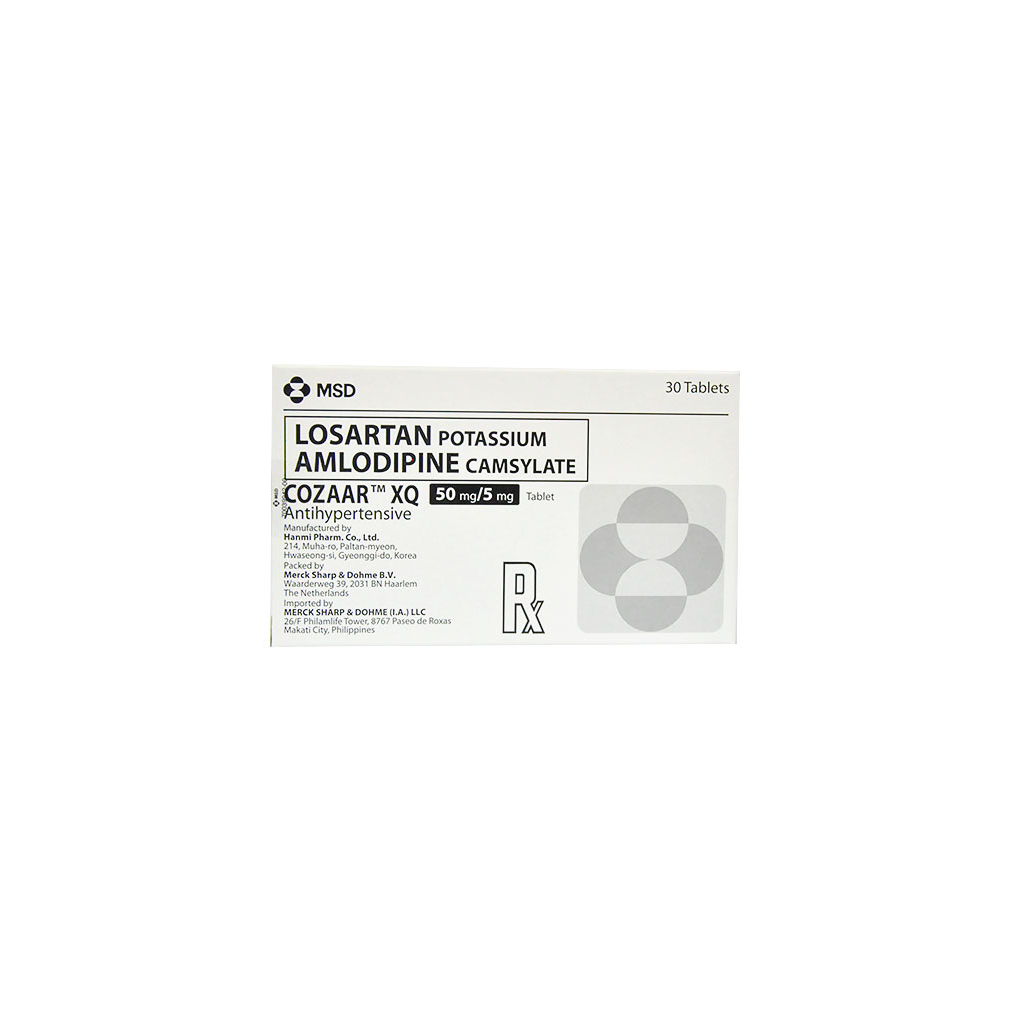 COZAAR XQ Losartan Potassium / Amlodipine 50mg / 5mg Film-Coated Tablet ...